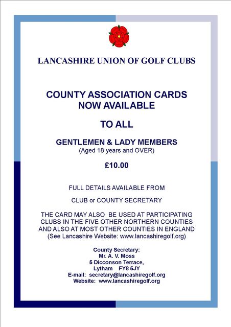 County Card :: Lancashire Golf